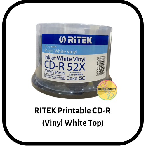 RITEK Vinyl CD-R Disc Printable - Duplisoft - 1-Stop CD/DVD/USB ...
